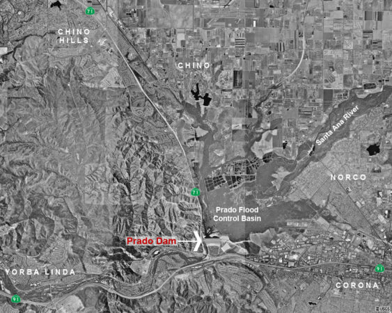 Prado dam map – EnviroReporter.com